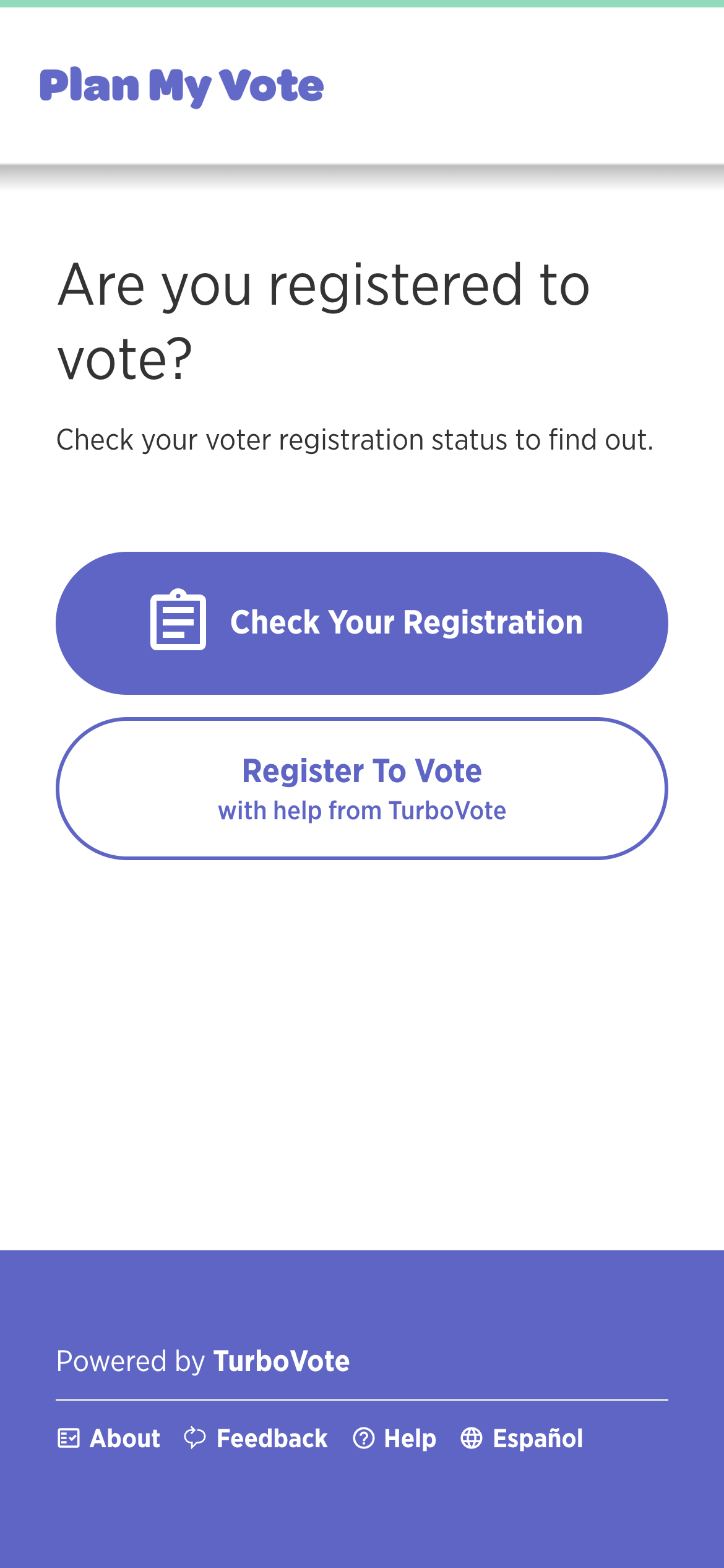 Check Your Registration – TurboVote Support Center