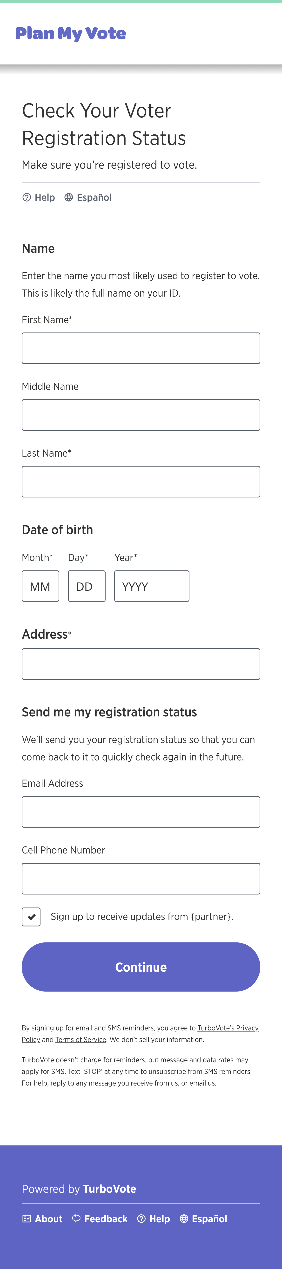 Check Your Registration – TurboVote Support Center