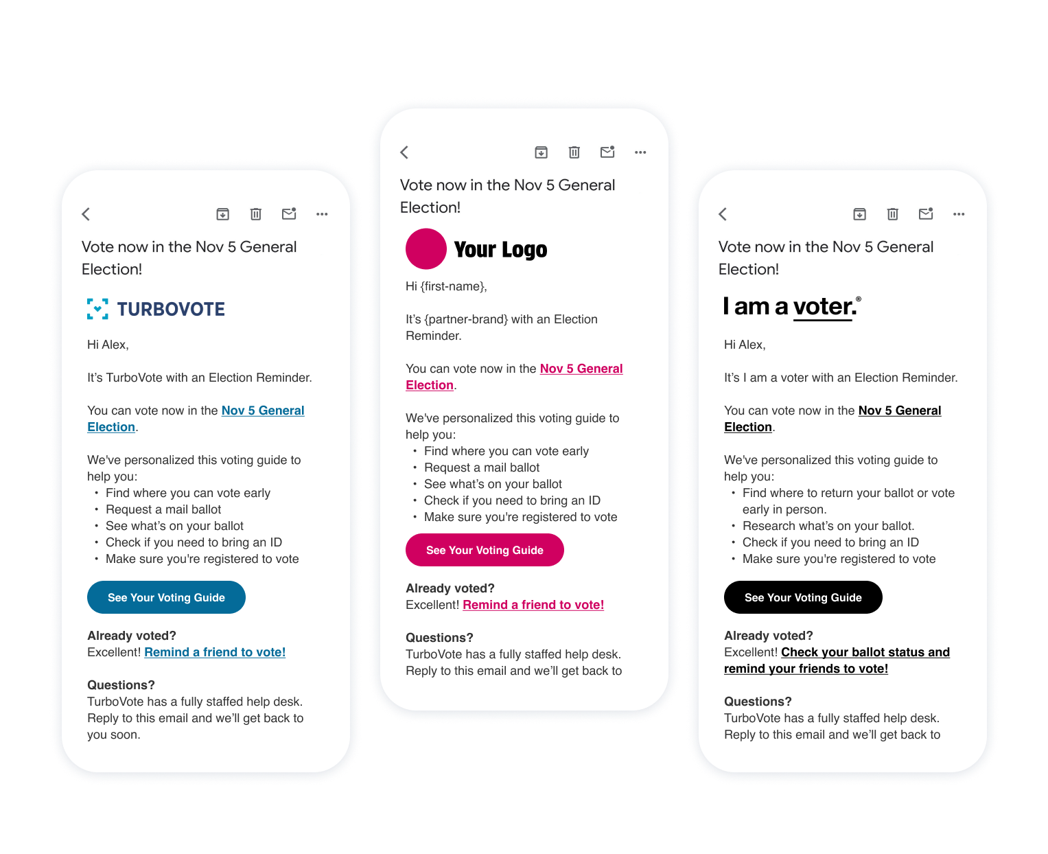 Customization Options – TurboVote Support Center